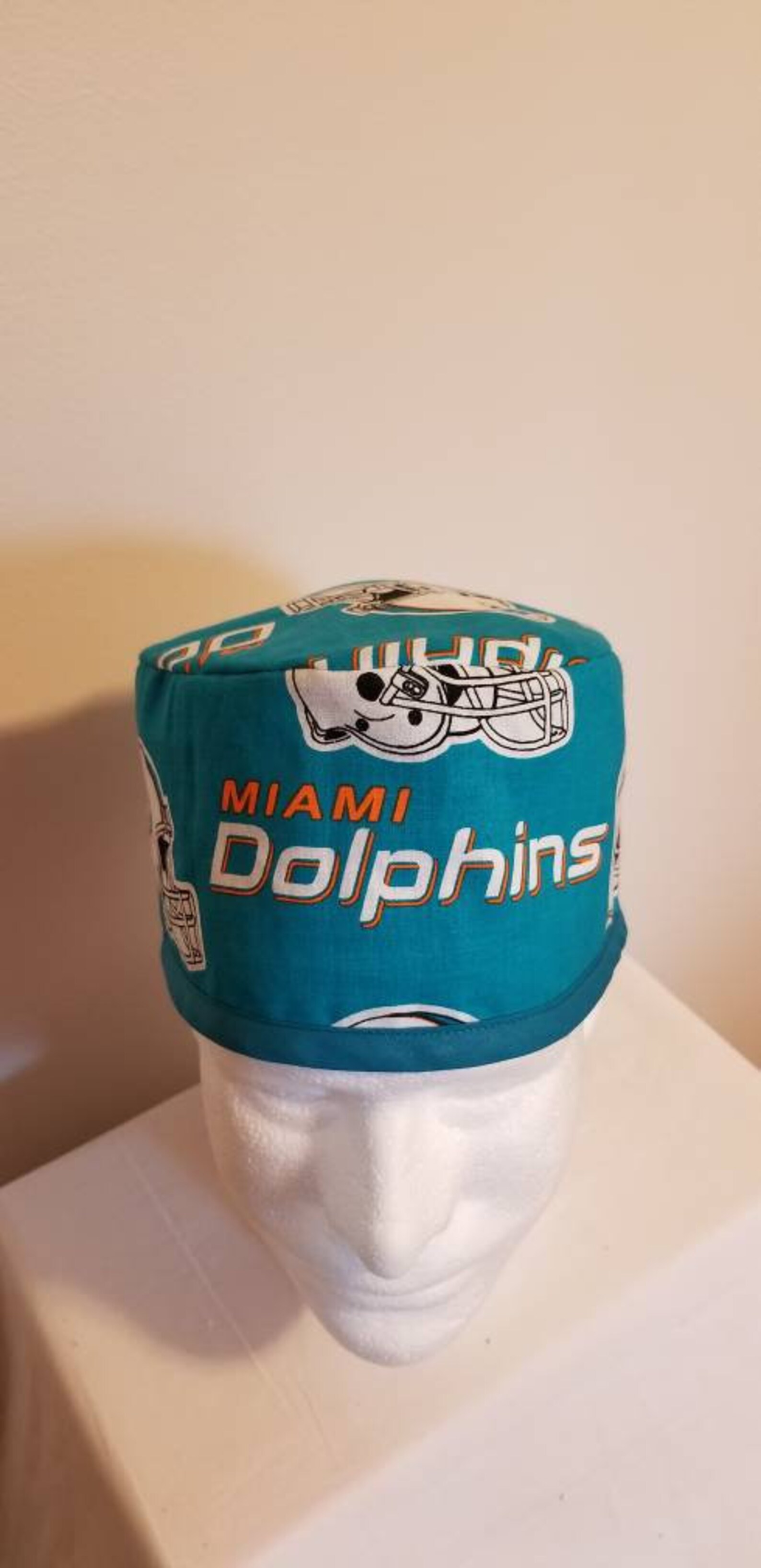 Reversible Miami Dolphins Scrub Cap / Bikers Cap / Chemo Cap / - Etsy