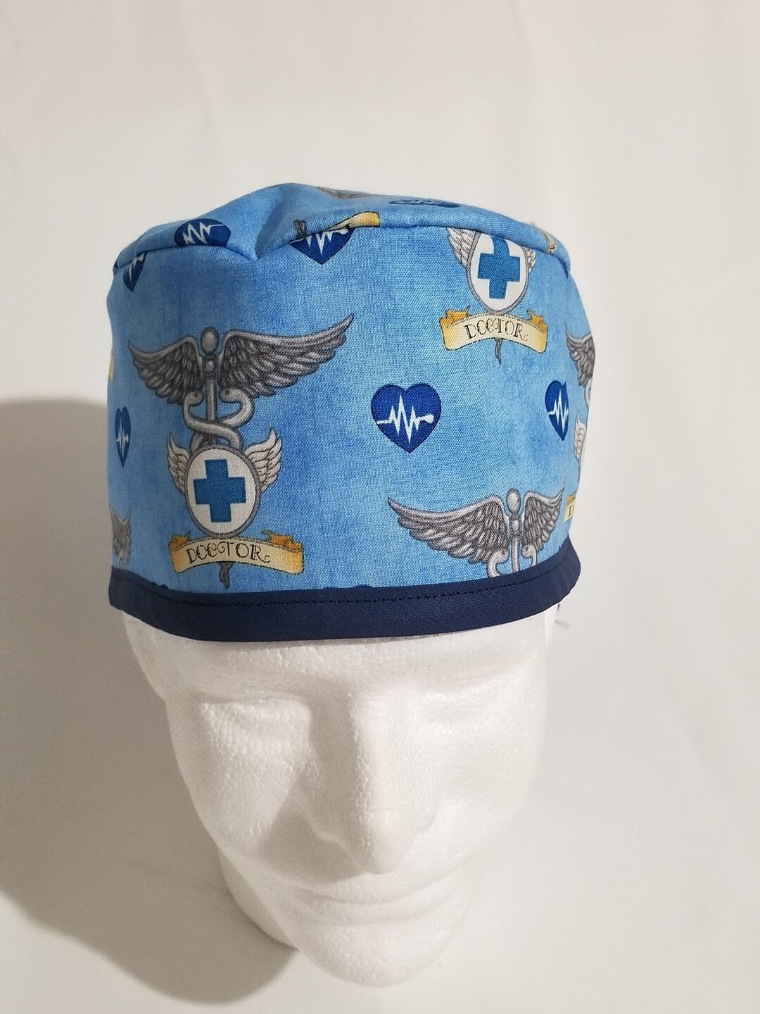 Reversible Doctor Scrub Cap, 100% Cotton Chemo Hat - Etsy