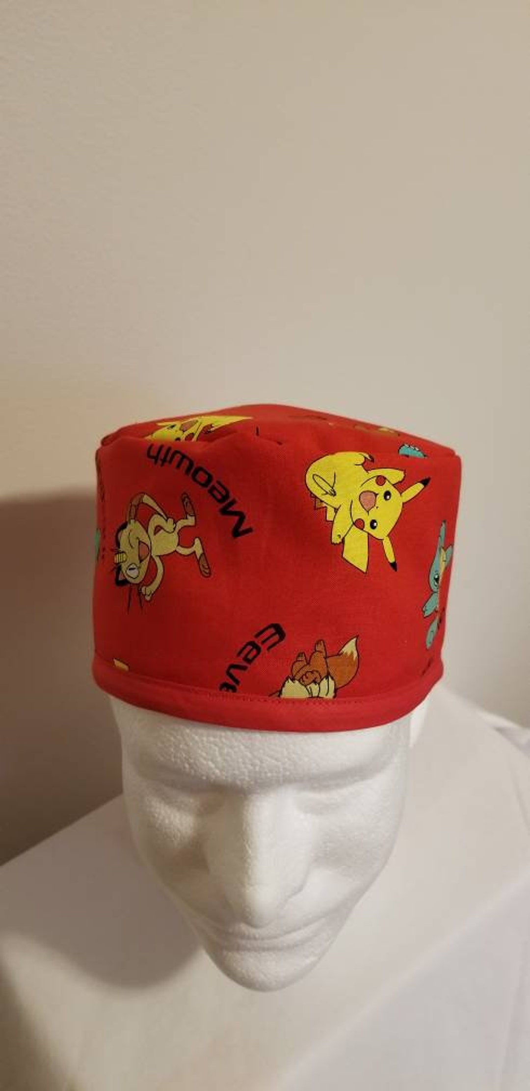 Reversible Pokemon Scrub Cap / Bikers Cap / Chemo Cap / Bakers Hat - Etsy