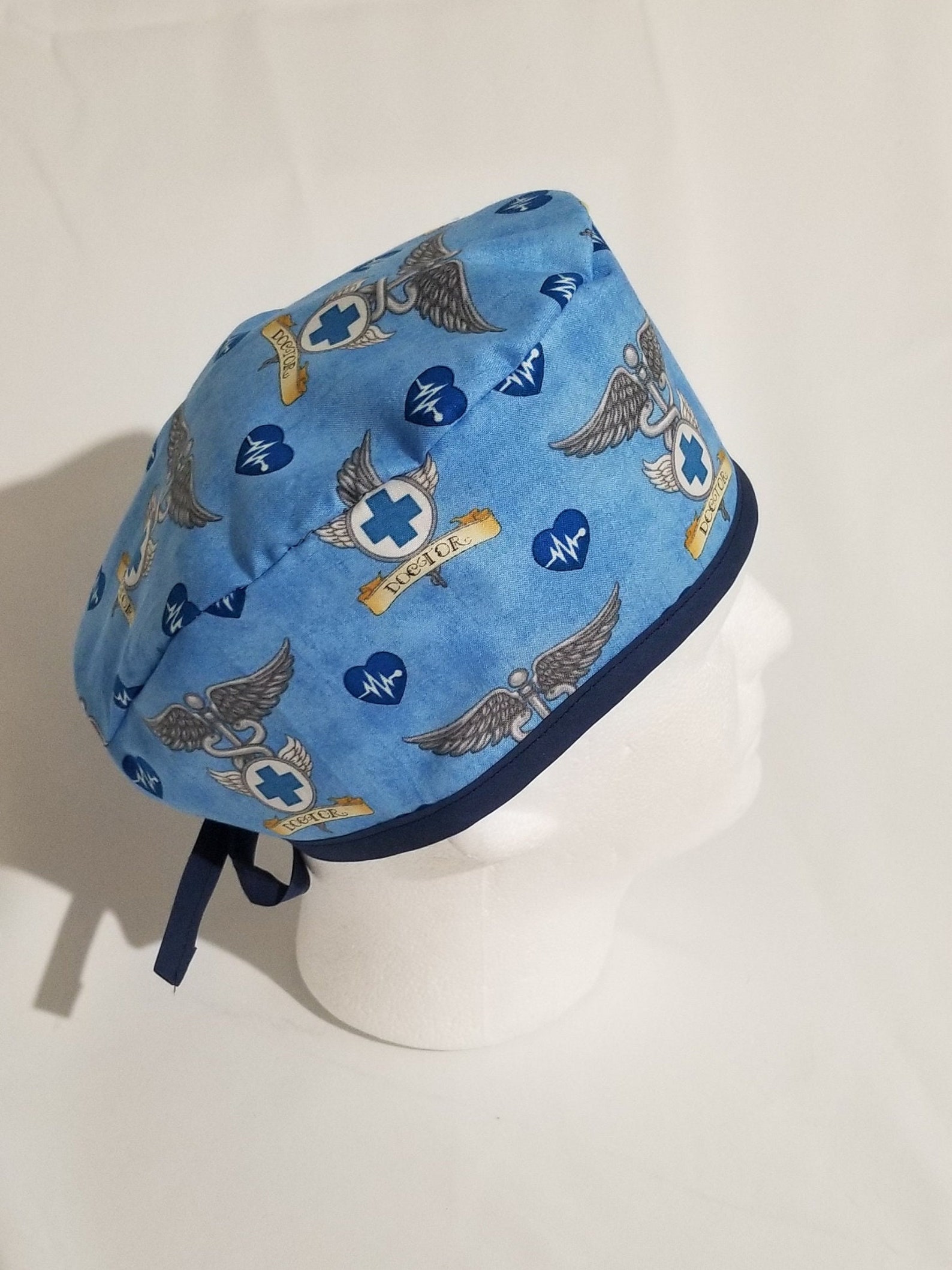 Reversible Doctor Scrub Cap, 100% Cotton Chemo Hat - Etsy