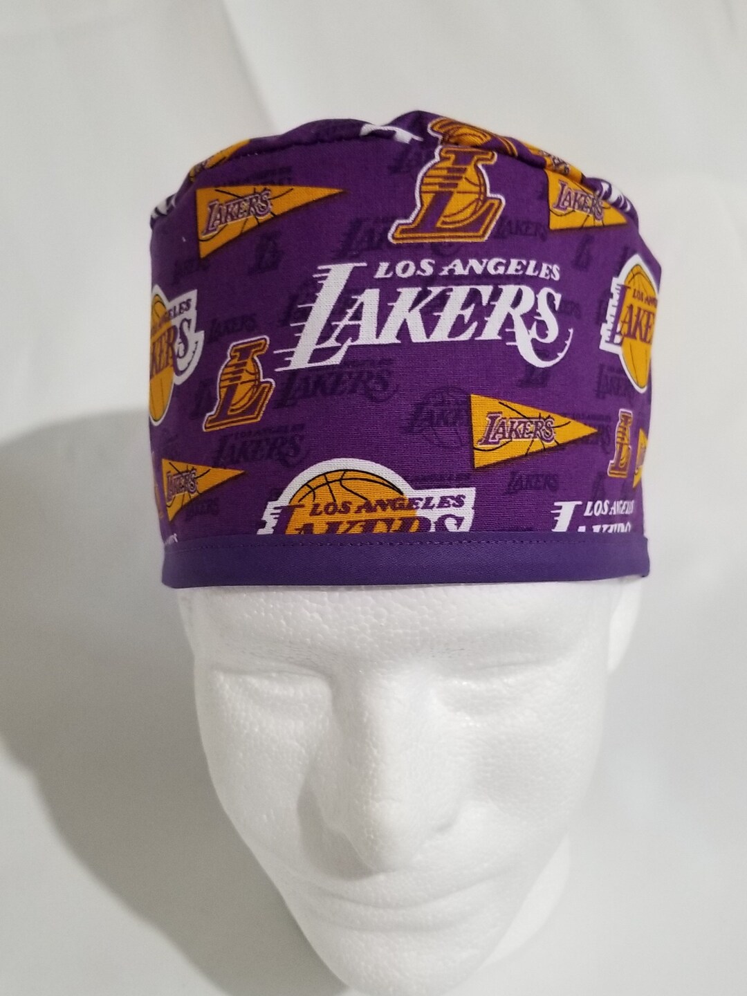 Reversible Los Angeles Lakers Scrub Cap / Bikers Cap / Chemo Cap ...