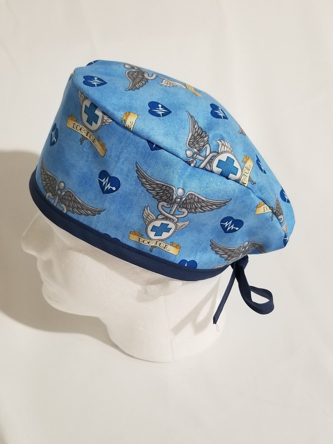 Reversible Doctor Scrub Cap, 100% Cotton Chemo Hat - Etsy