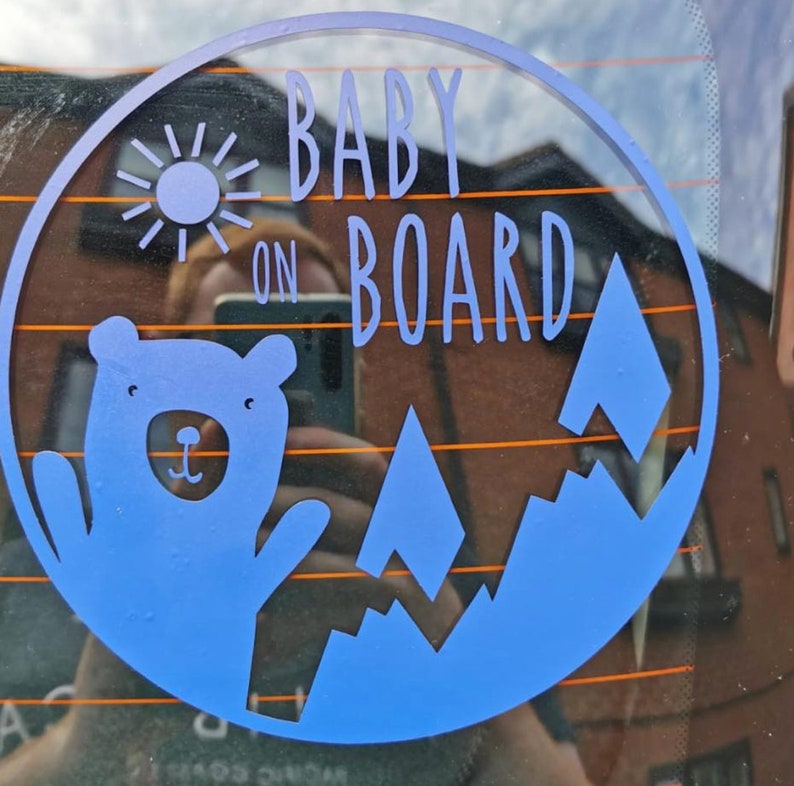 Personalisable Baby on Board Car Sticker Self Adhesive Vinyl | Etsy