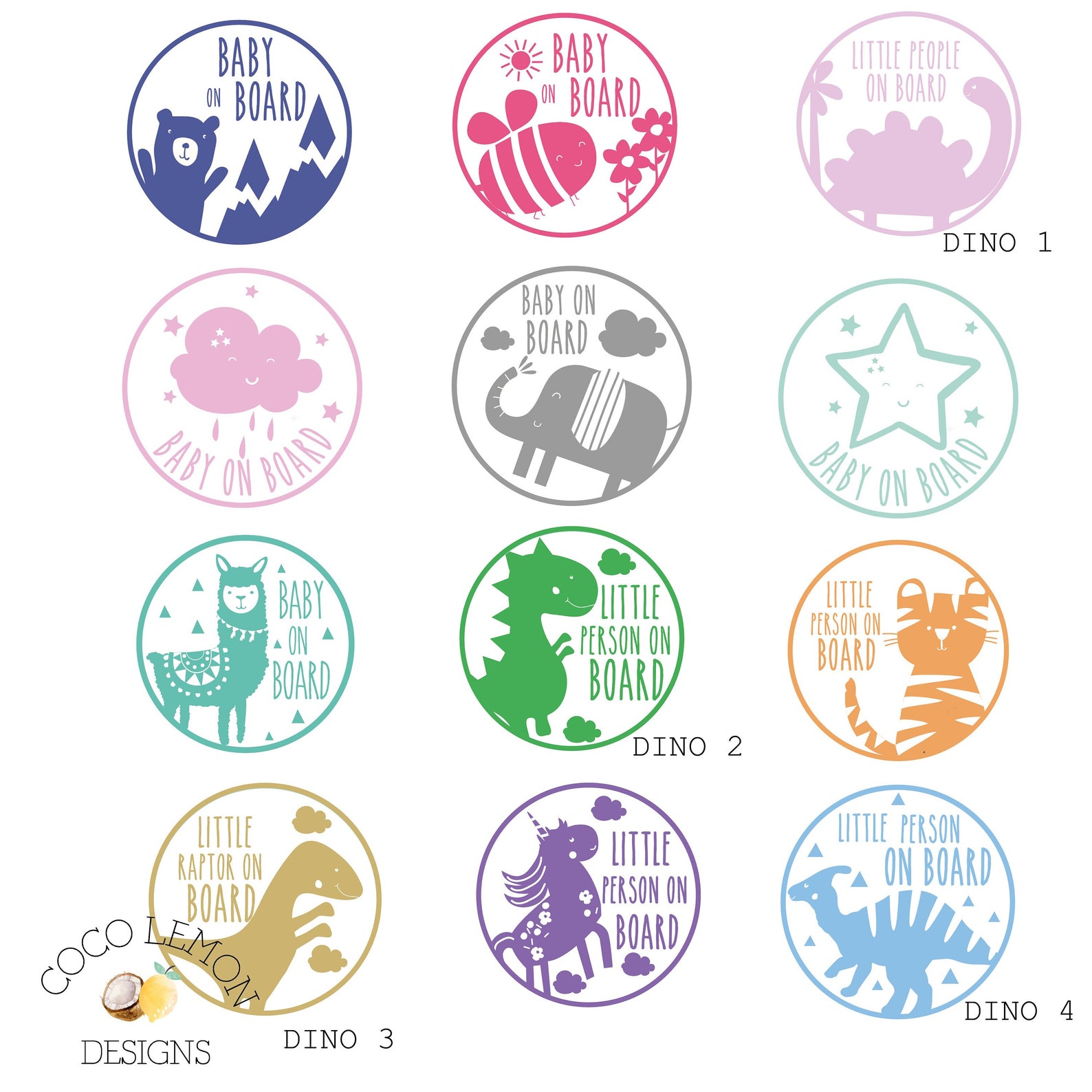 Personalisable Baby on Board Car Sticker Self Adhesive Vinyl - Etsy UK