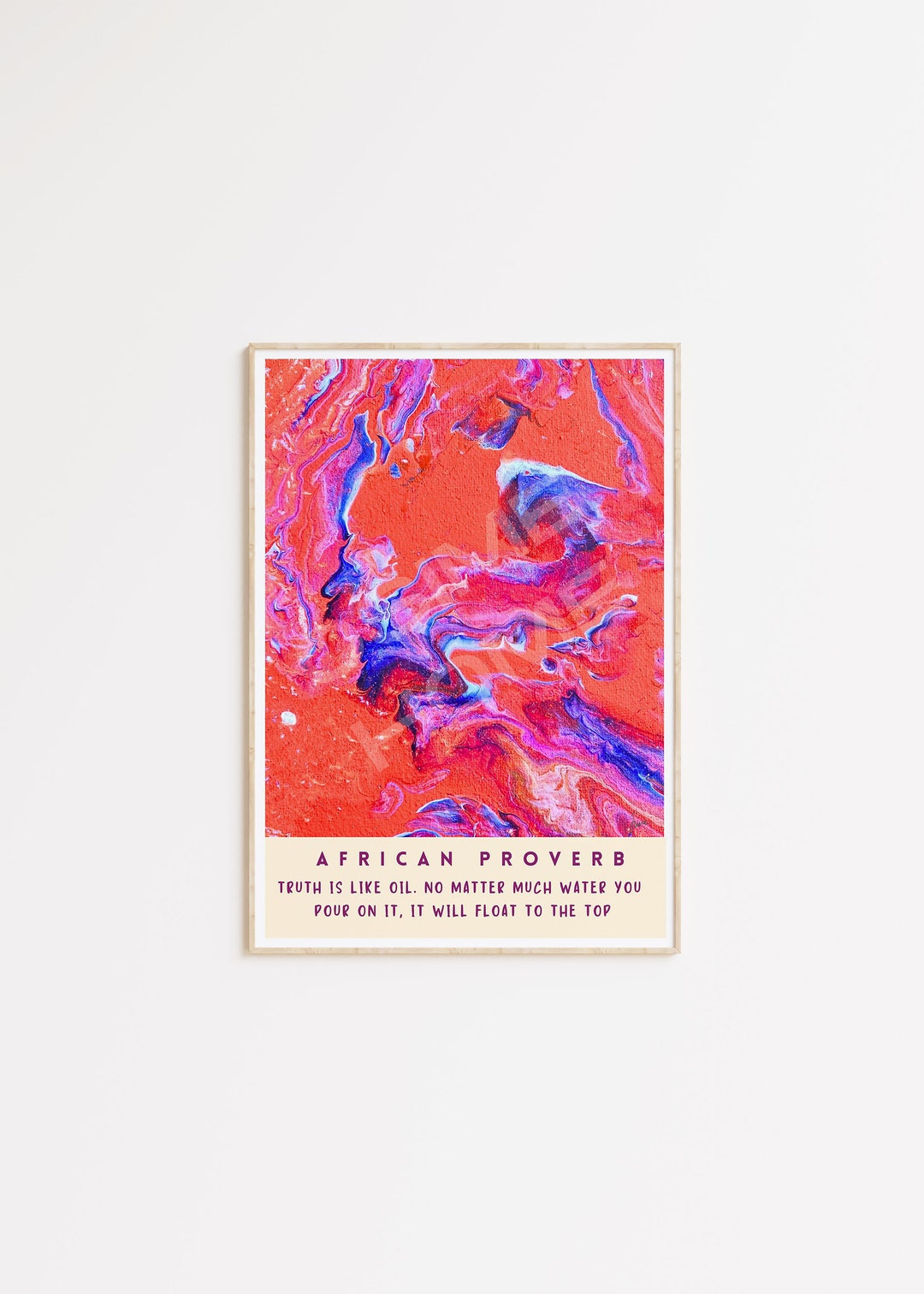 African Proverb #1 Truth is Like Oil -abstract Home Decor, Art Print ...