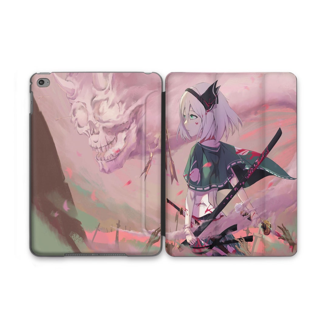 Beautiful Anime Girl Warrior Art iPad Pro 12.9 11 M2 2022 Japanese ...