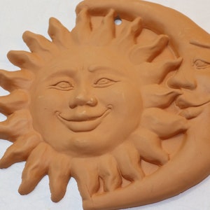 Sun and Moon Terracotta Mask Wall Decor - Etsy