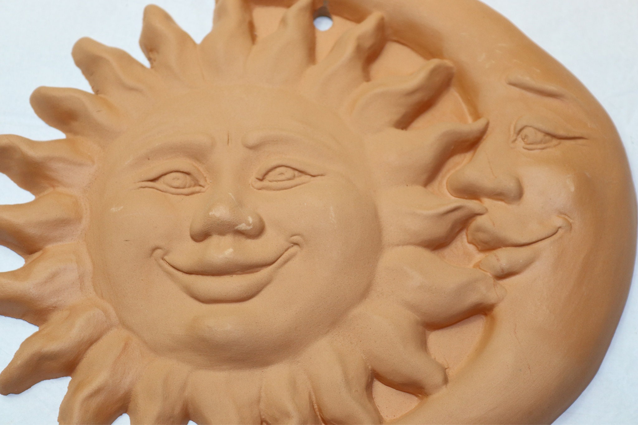 Sun and Moon Terracotta Mask Wall Decor - Etsy