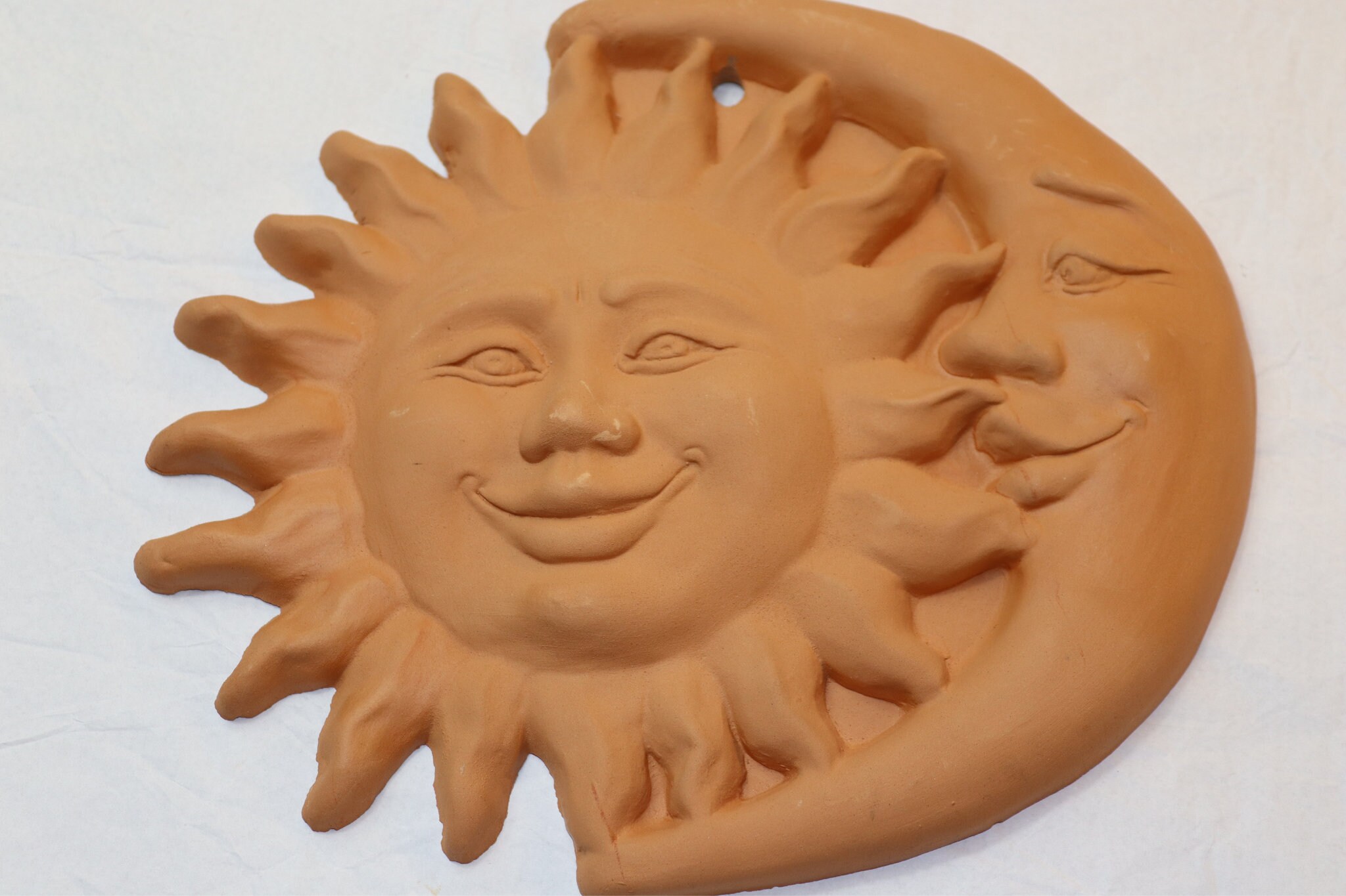 Sun and Moon Terracotta Mask Wall Decor - Etsy