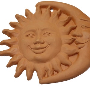 Sun and Moon Terracotta Mask Wall Decor - Etsy
