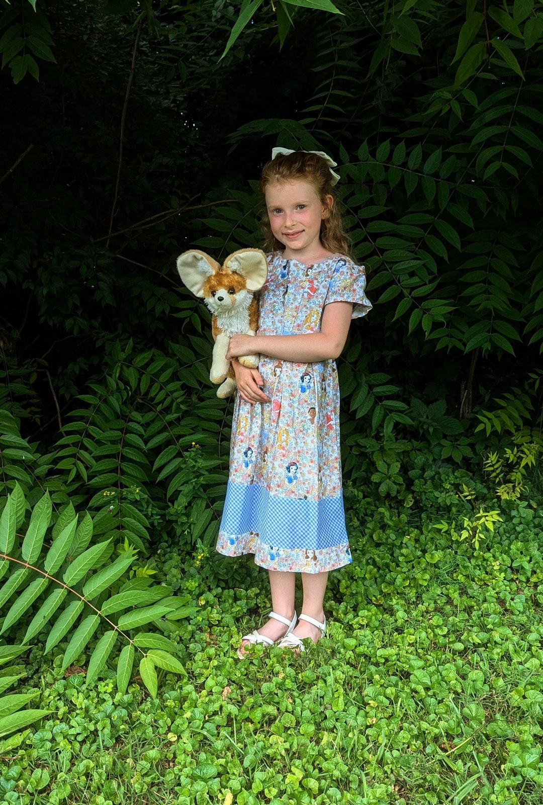Classic Disney Princesses Dress Gingham Trim, Twirl Dress, Bow - Etsy