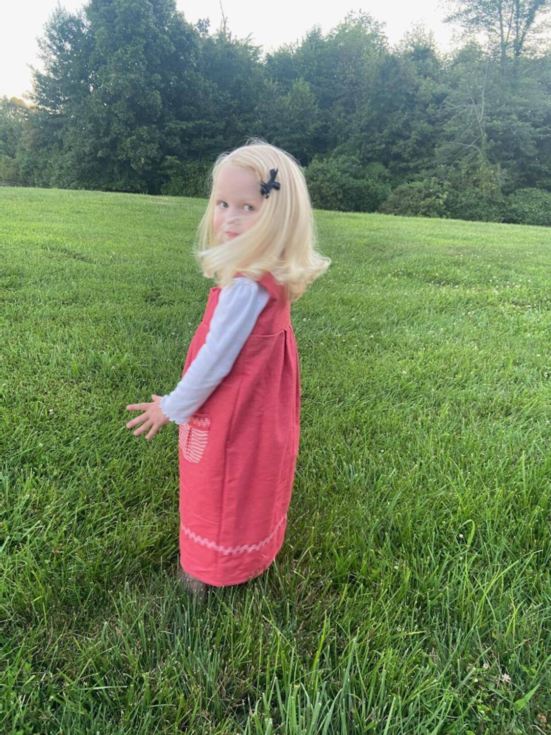 Lightweight Red Denim Dress Gingerbread Inspired - Etsy