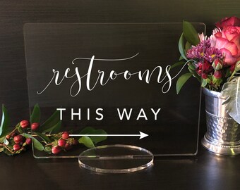 Gents Restroom Sign Wedding or Event Acrylic Sign - Etsy