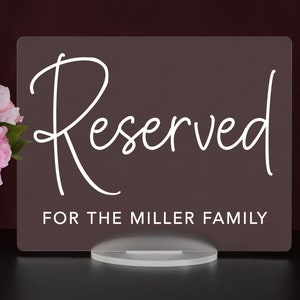 Custom Reserved Acrylic Wedding Sign - Etsy