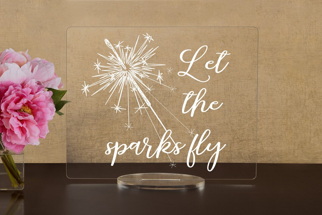 Let the Sparks Fly Sign, Sparkler Send off Sign, Wedding Send off Sign ...