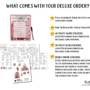 Personalized Kids Chore Chart: Candy Theme, Daily Checklist, Dry-erase ...