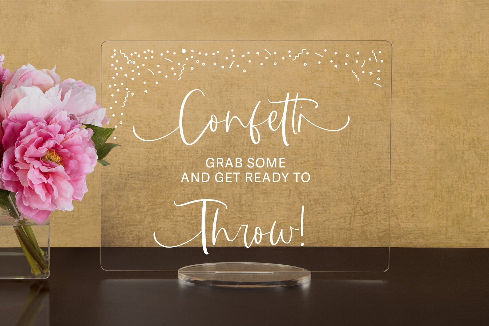 Confetti, Grab Some and Get Ready to Throw! - Wedding Acrylic Sign - Etsy