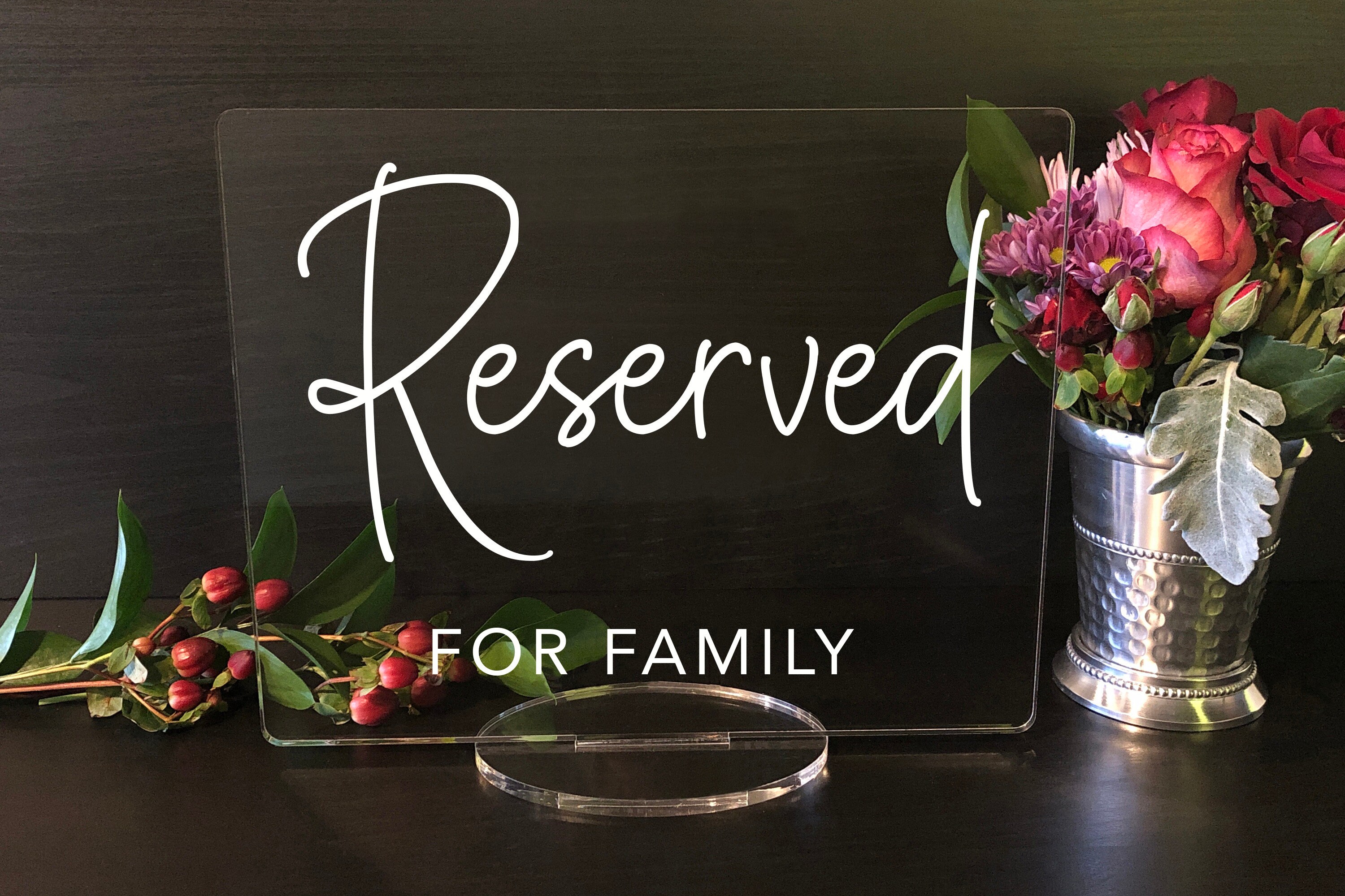Custom Reserved Acrylic Wedding Sign - Etsy