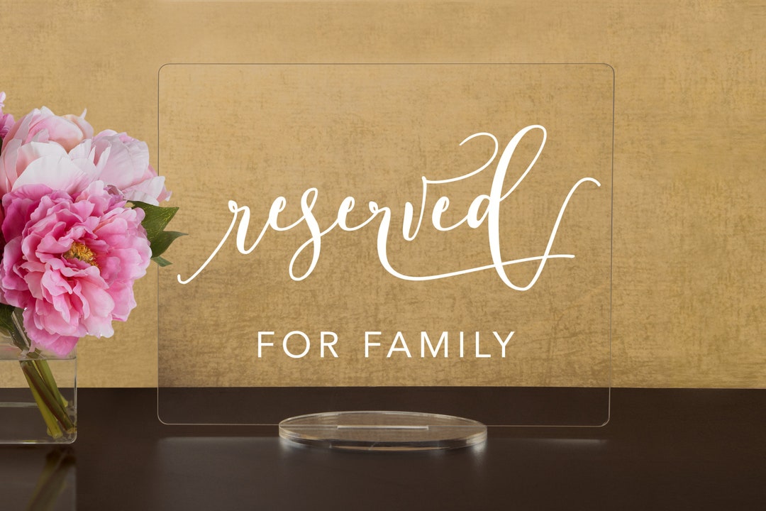 Custom Reserved Acrylic Wedding Sign - Etsy