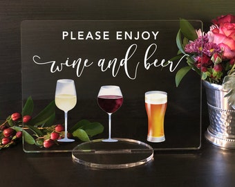 Beer and Wine Sign - Etsy