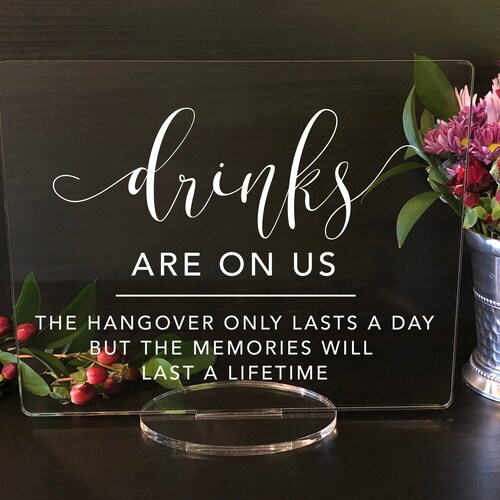Drinks Are on Us Sign Template Instant Download Wedding Open - Etsy