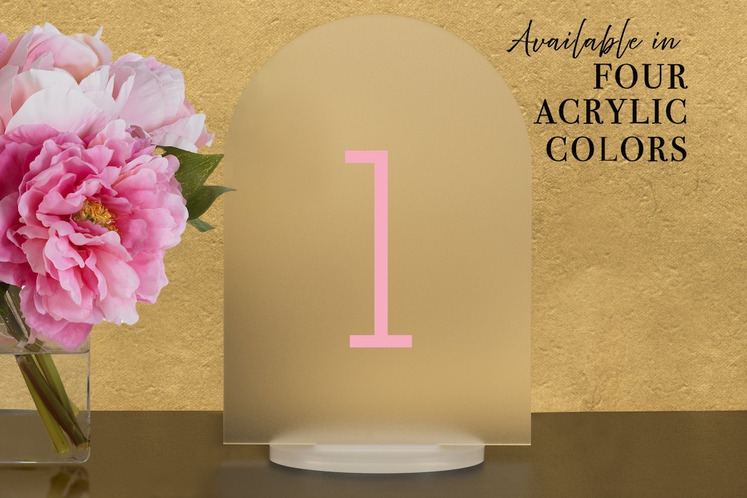 Custom Acrylic Arch Table Numbers, Modern Wedding Decor - Etsy
