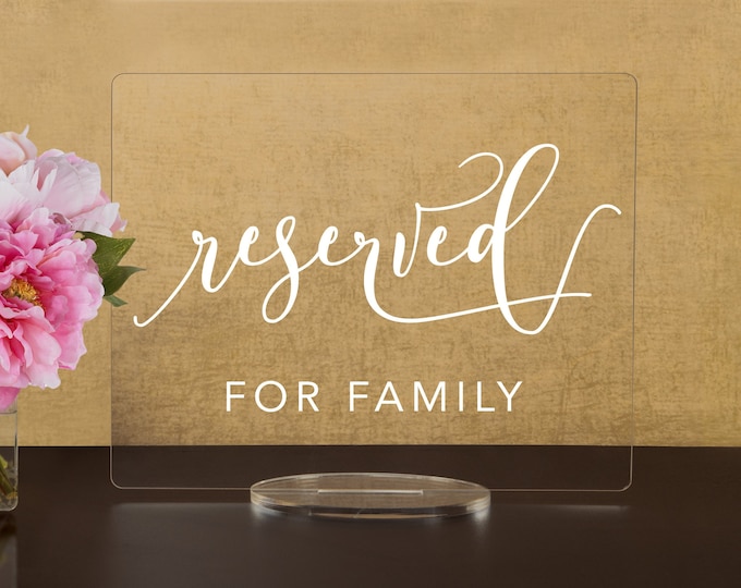 Personalized Double-sided Reserved Sign With Names – Custom Wedding ...