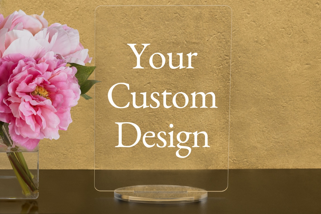 Custom 7x5 Table Numbers With Stand - Clear Acrylic Wedding Table ...