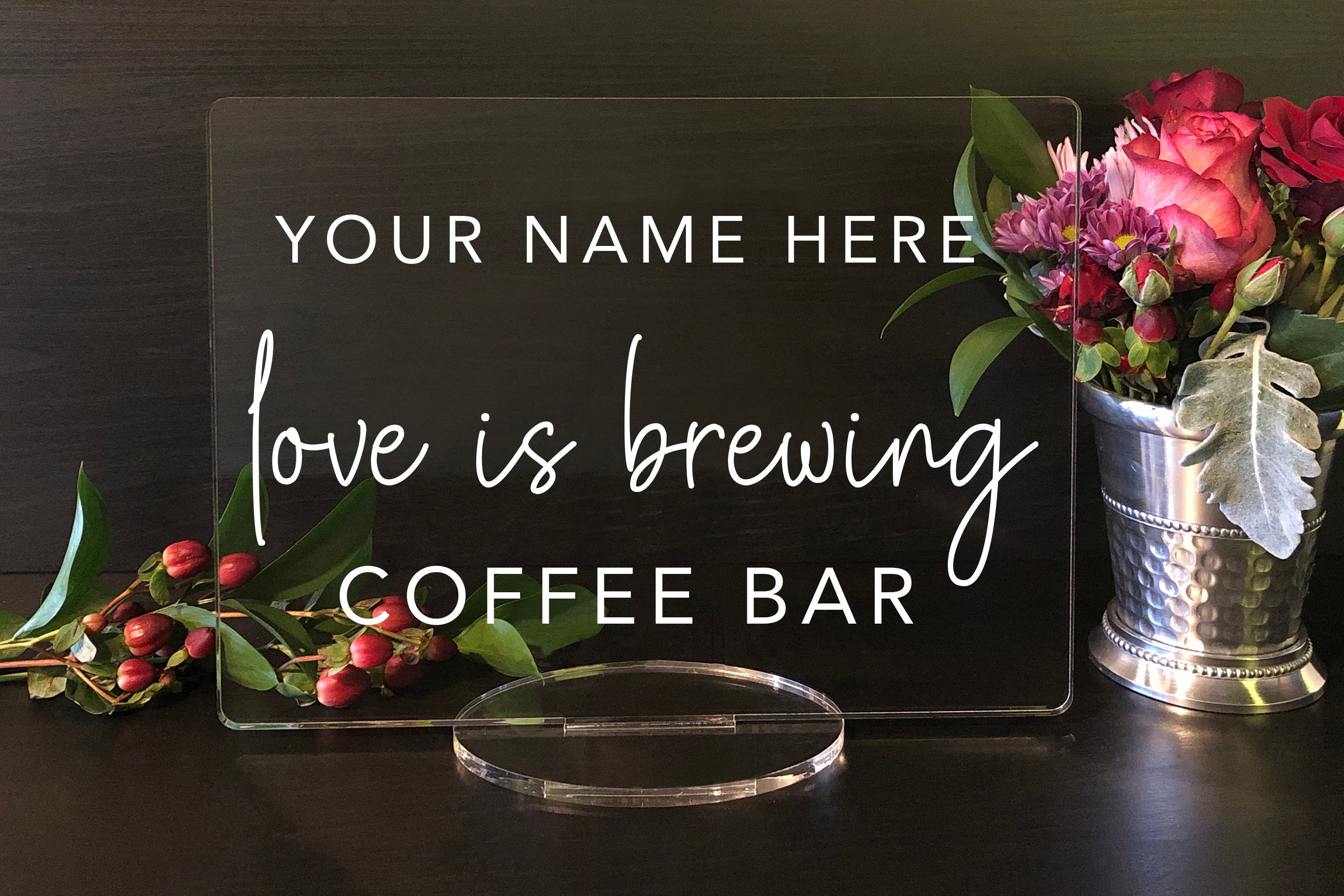 Custom Coffee Bar Sign Acrylic Wedding Sign | Etsy