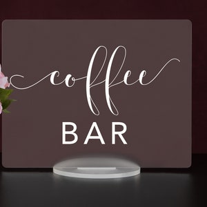 Acrylic Coffee Bar Sign, Wedding & Event Decor - Etsy