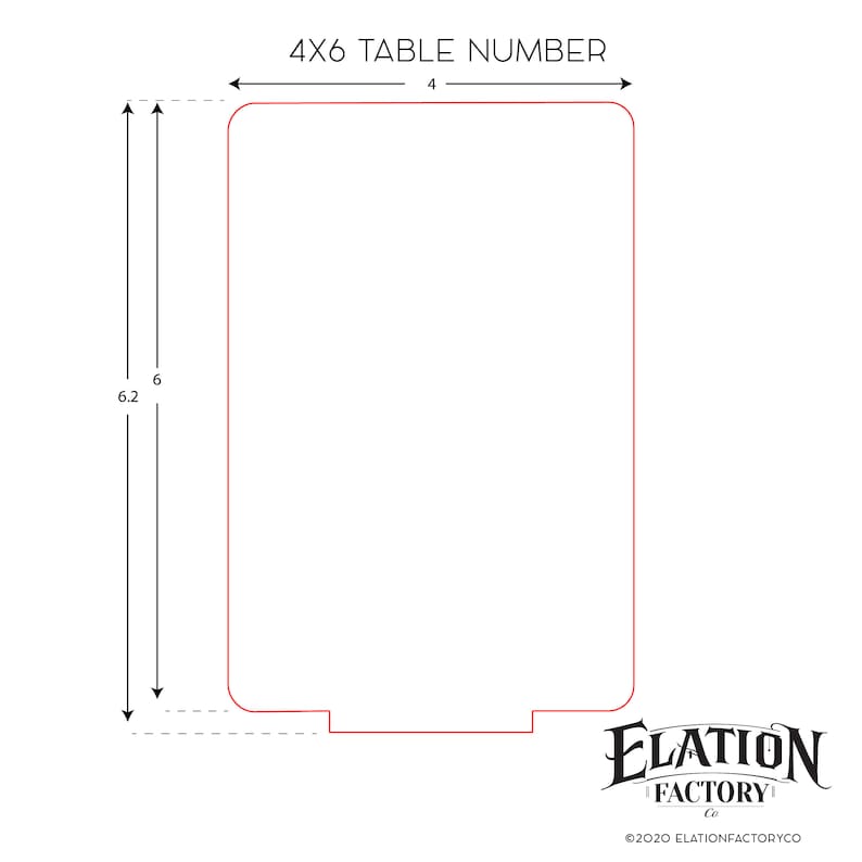 REORDER 4x6 Square Round or Hexagon Table Numbers With - Etsy