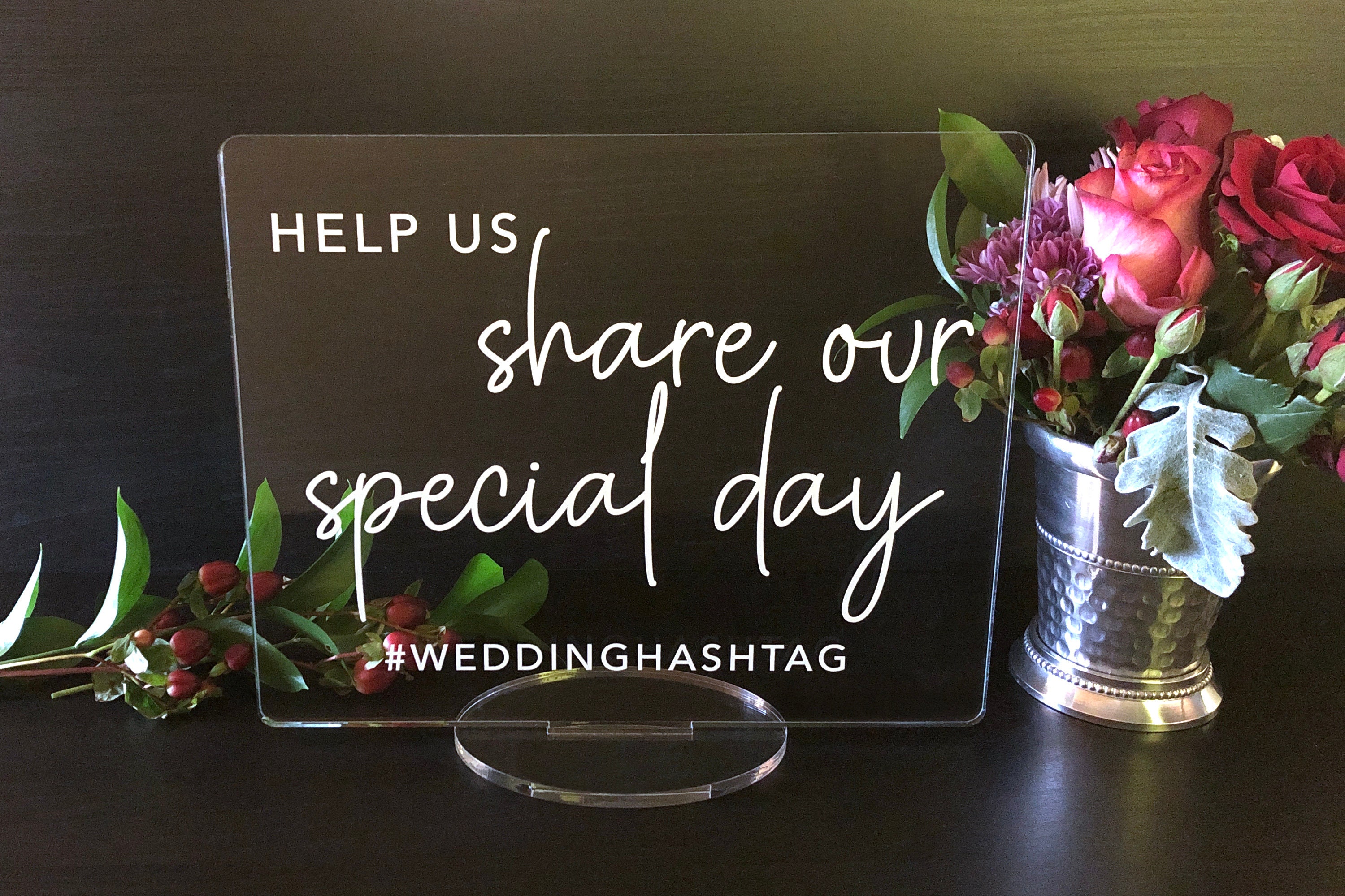 Help Us Share Our Special Day Social Media Sign Add You - Etsy
