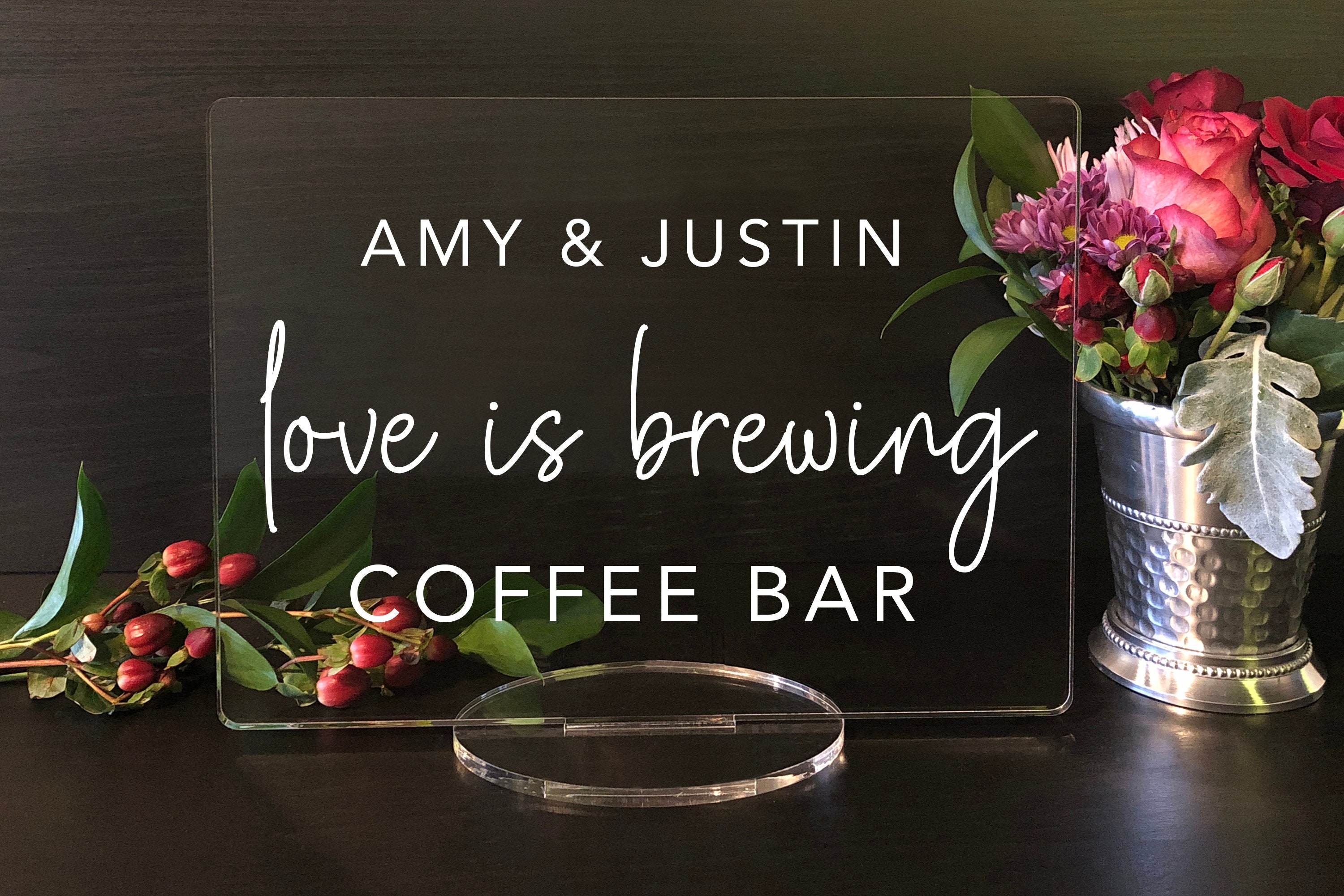 Custom Coffee Bar Sign, Acrylic Wedding Sign - Etsy