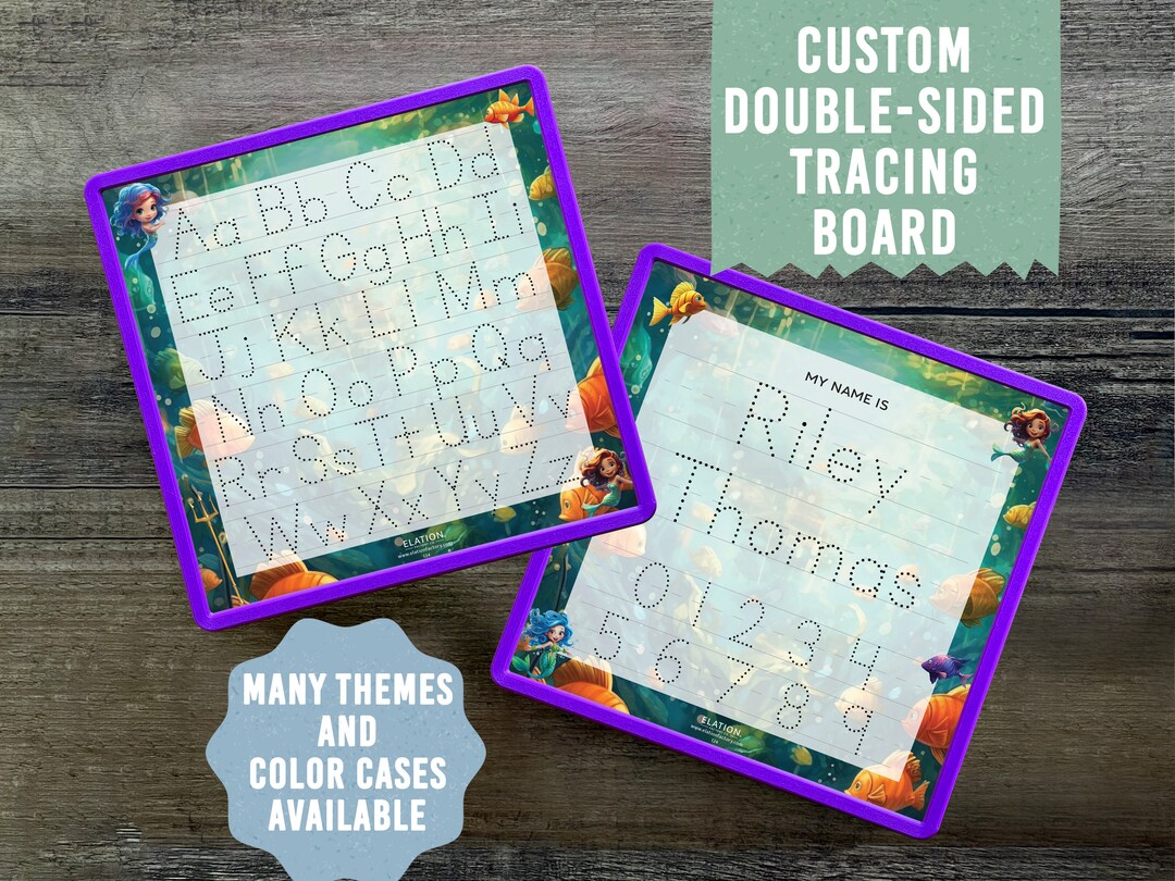 Kid's Name Tracing Board | Dry Erase Letter Tracing | Reusable Name ...
