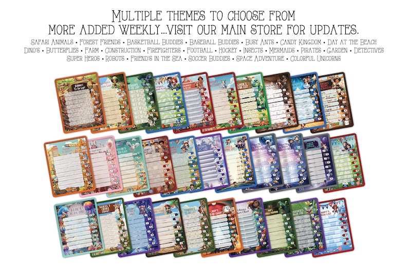 Kids Routine Chart: Forest Friends Theme, Daily Checklist - Etsy