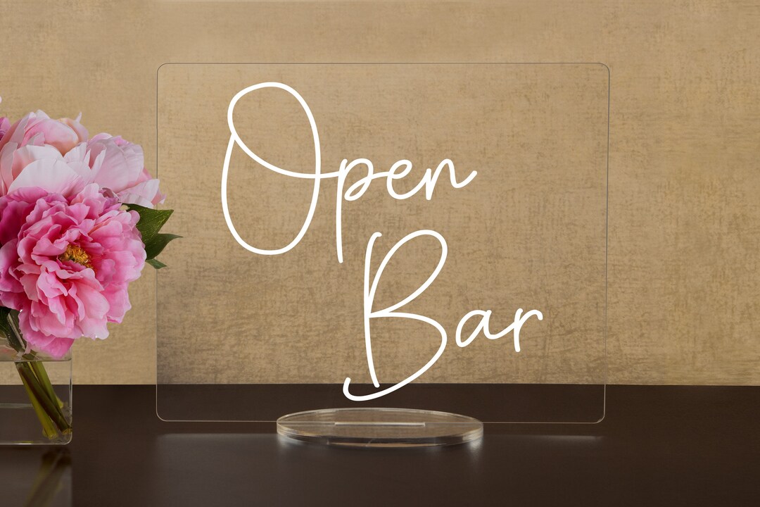 Drinks Are on Us! - Open Bar Sign for Wedding and Special Events. - Etsy