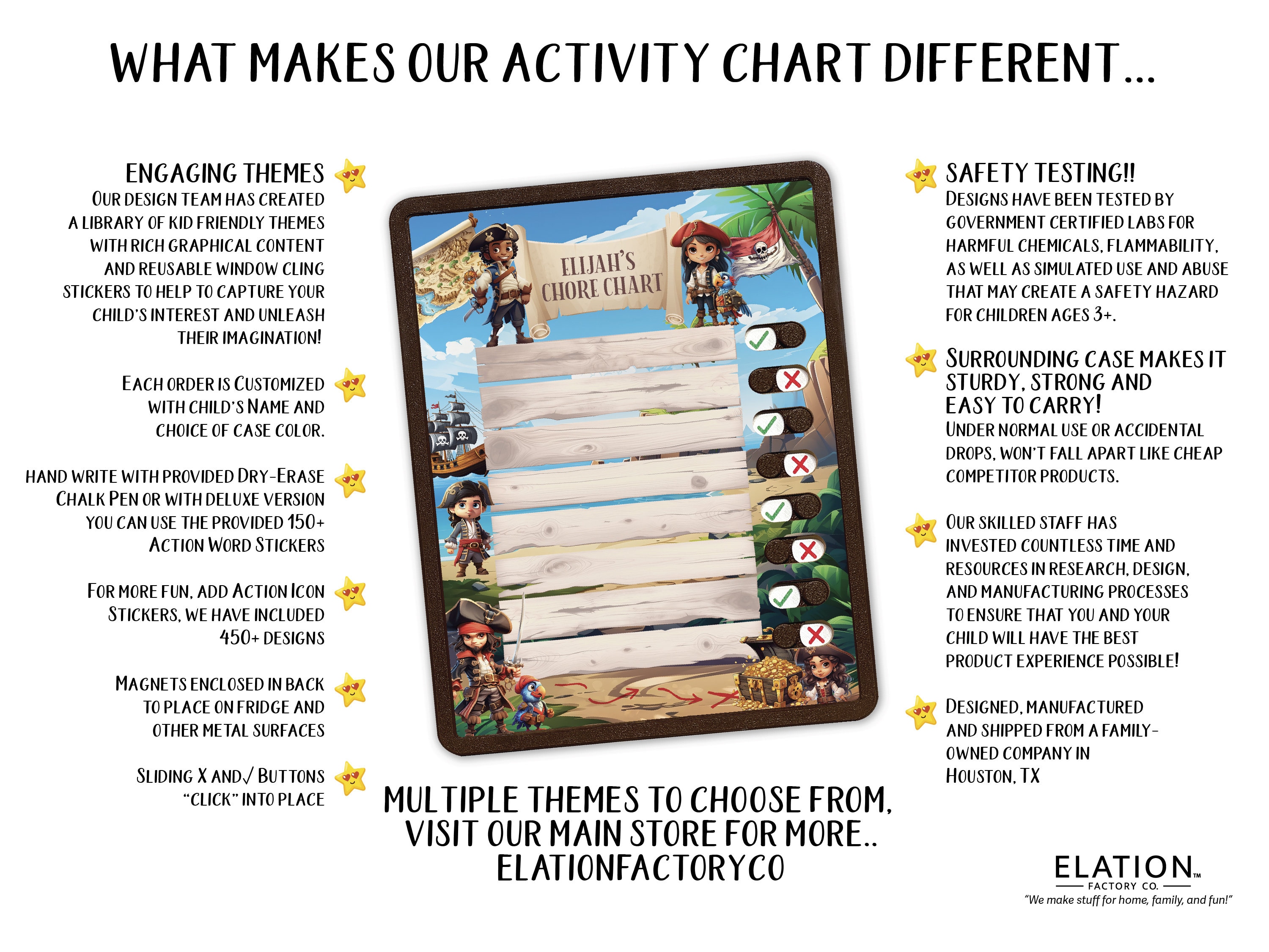 Personalized Pirate Kids Chore Chart: Daily Checklist, Dry-erase - Etsy