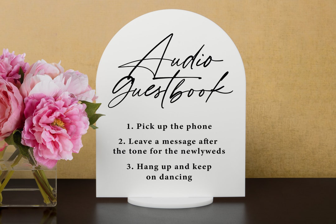 Acrylic Audio Guest Book Sign: Wedding Reception Decor - Etsy