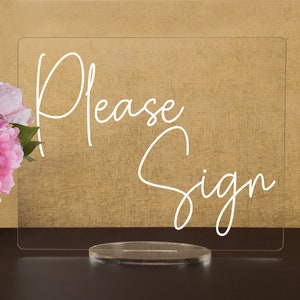 Please Sign - Acrylic Wedding, Shower or Party Sign - Etsy