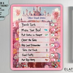 Personalized Kids Chore Chart: Candy Theme, Daily Checklist, Dry-erase ...