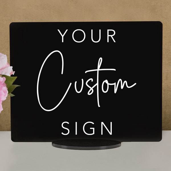 Black Acrylic Wedding Sign - Etsy