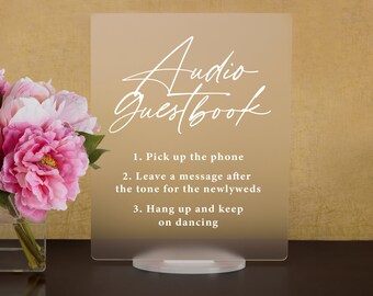 Audio Guest Book Wedding Sign Deckled Edge Sign - Etsy