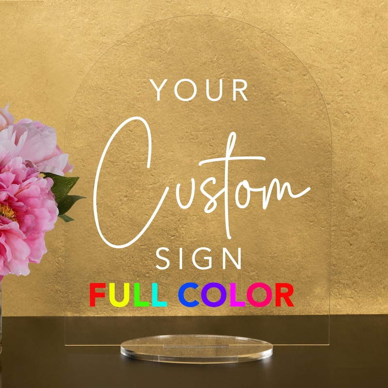 Acrylic Sign With Navy - Etsy