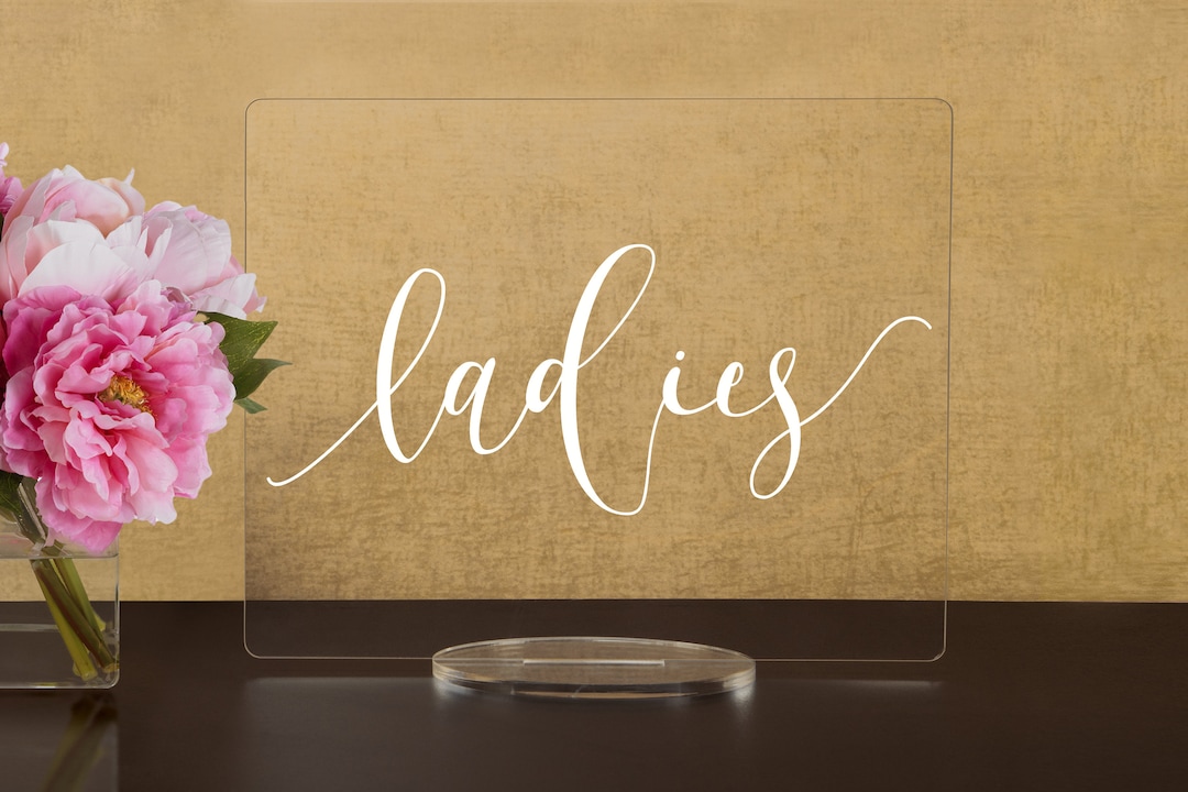 Ladies Restroom Sign Wedding or Event Acrylic Sign - Etsy