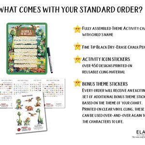 Personalized Dinosaur Kids Routine Chart: Daily Checklist, Dry-erase - Etsy