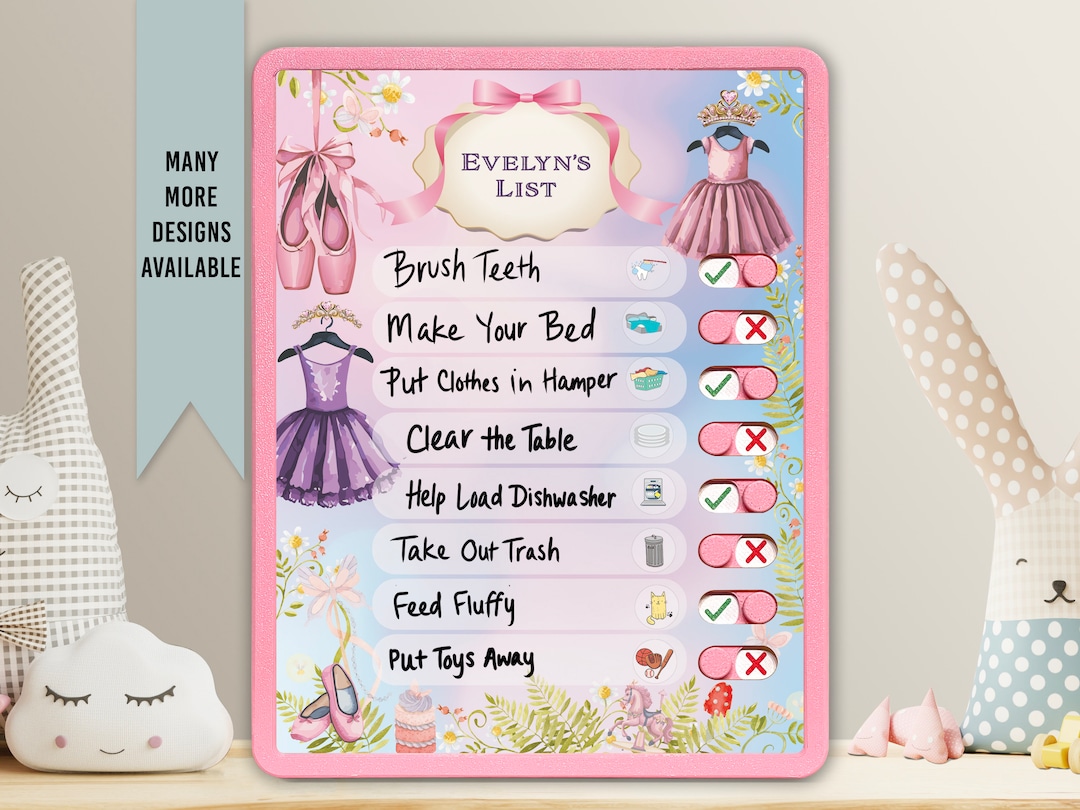 Personalized Ballet Kids Routine Chart: Daily Checklist, Chore Chart - Etsy