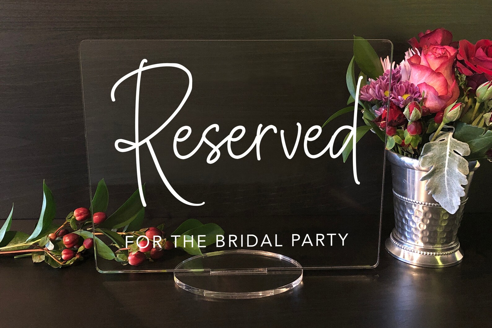 Custom Reserved Acrylic Wedding Sign - Etsy