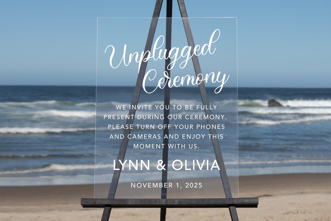 Welcome to Our Unplugged Wedding Ceremony unplugged Wedding Welcome ...