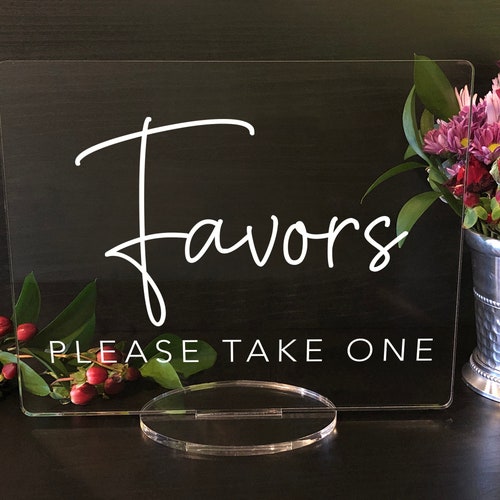 Favor Sign Wedding Favor Favors Please Take One Rustic - Etsy