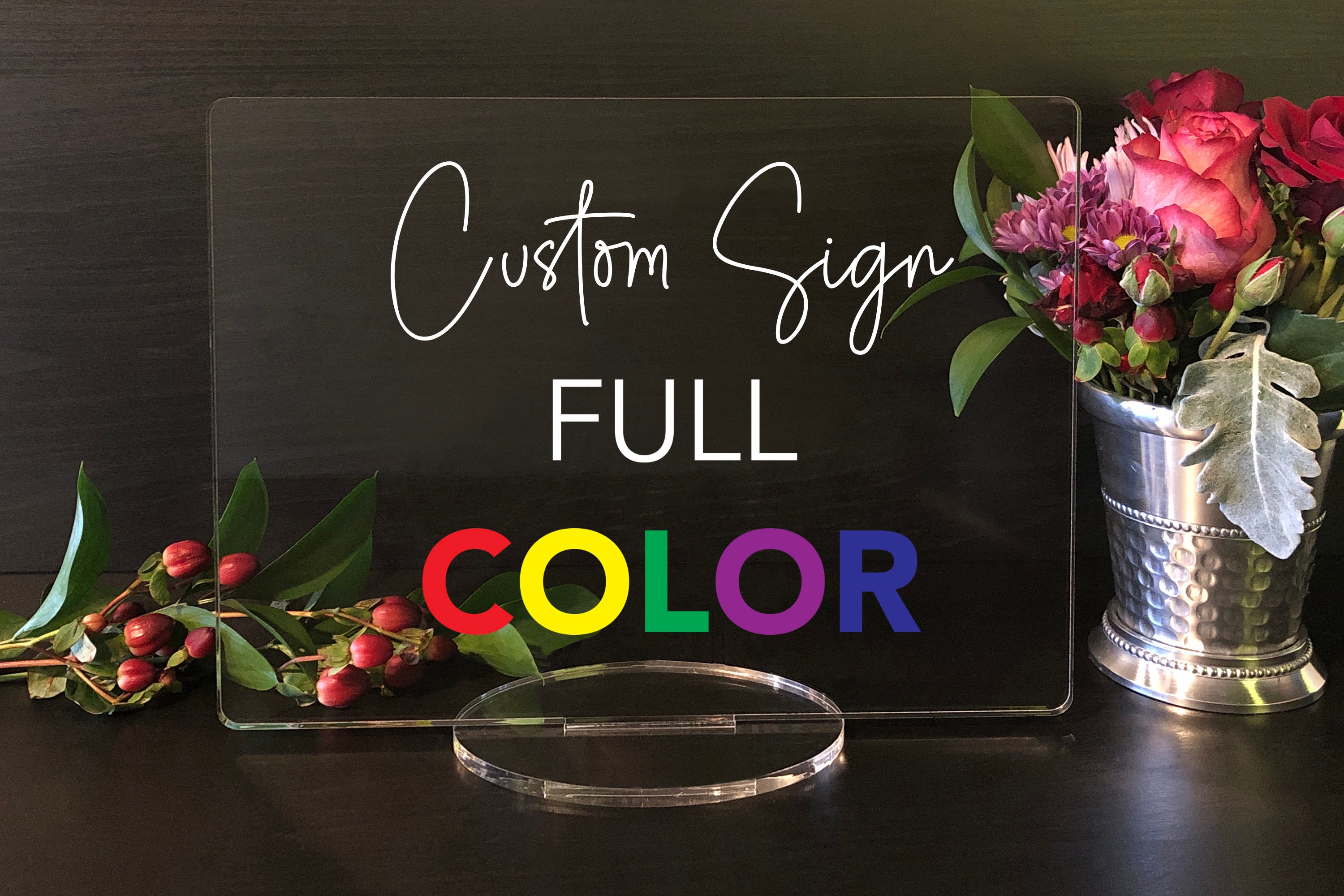 Custom Full Color Printing Acrylic Sign Create Your Own - Etsy